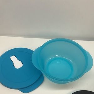 Tupperware | Kitchen | Tupperware Micro Flash Container Round Blue ...
